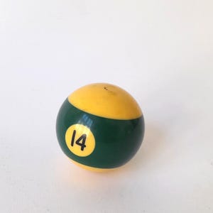 Vintage Billiard Ball. Billiard Ball Number 14. Billiard Ball With ...