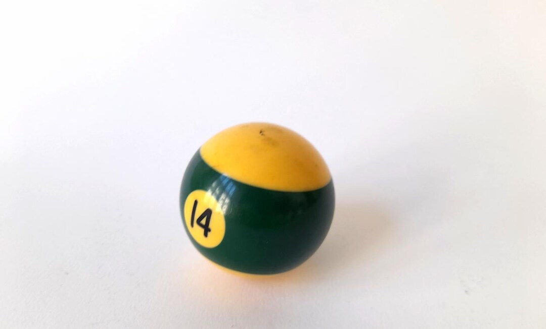 Vintage Billiard Ball. Billiard Ball Number 14. Billiard Ball With ...