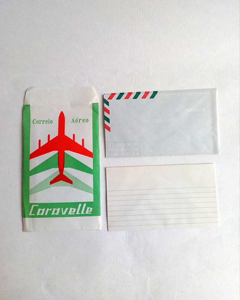 Set of Five Vintage Letters Air Mail. Envelope and Lined | Etsy
