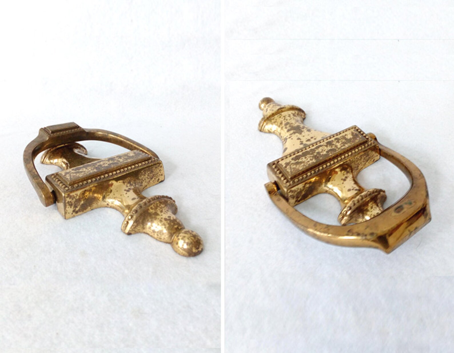 Vintage Gold Metal Door Knocker. Vintage Gold Classic Door | Etsy