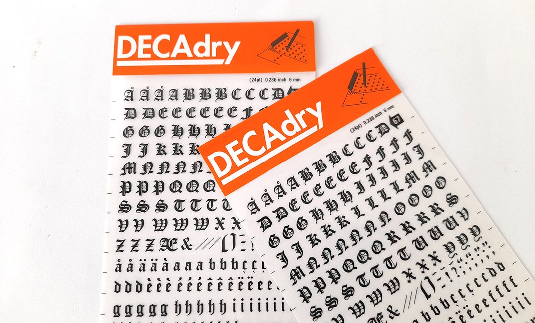 Vintage Set of Two Instant Rub on Letter Transfers From Decadry ...