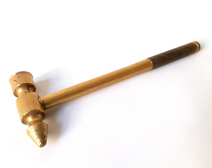 Vintage Gold Metal Jewellers Ball Hammer With Two Screwdrivers Inside ...