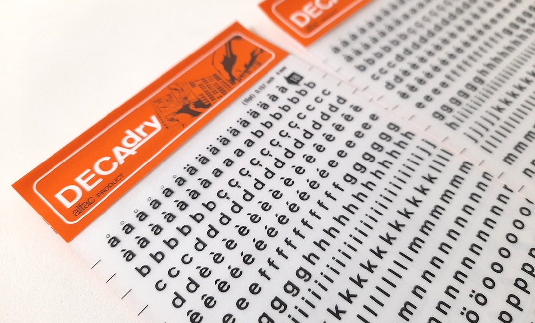 Vintage Set of Two Instant Rub on Letter Transfers From Decadry ...