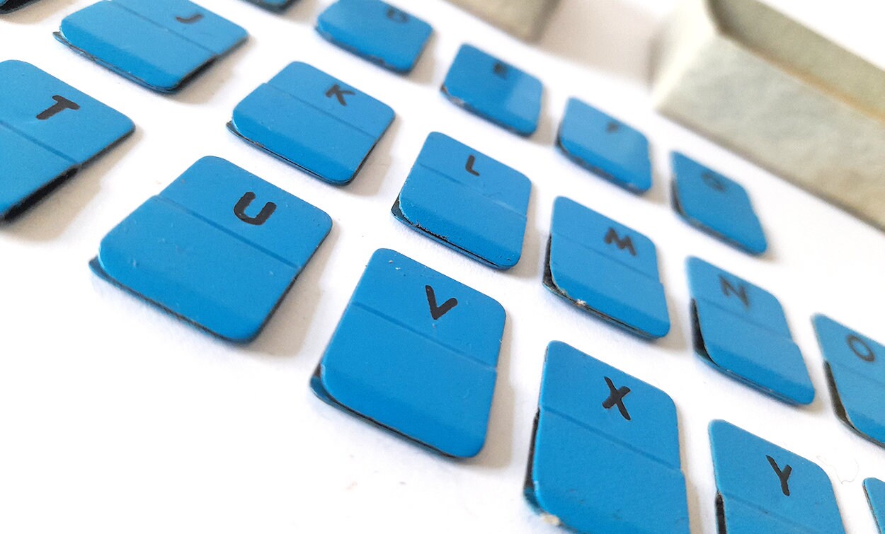 Vintage Blue Metal Alphabet Index Clips, Complete Set - Etsy