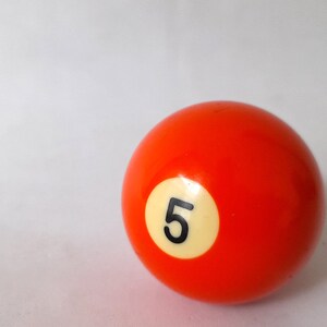 Vintage Billiard Ball. Billiard Ball Number 5. Orange Billiard | Etsy