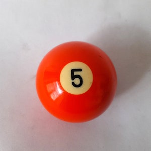 Vintage Billiard Ball. Billiard Ball Number 5. Orange Billiard | Etsy