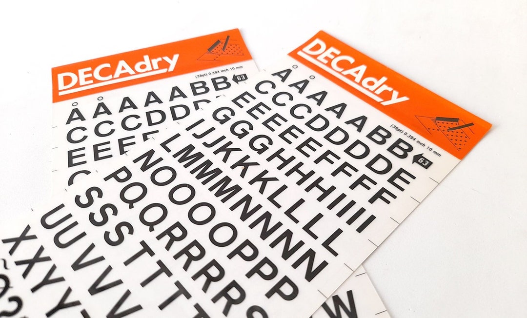 Vintage Set of Two Instant Rub on Letter Transfers From Decadry ...