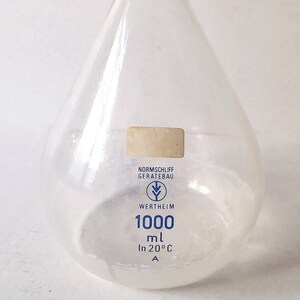 Vintage Laboratory Volumetric Flask 1000ml From Normschliff Geratebau ...