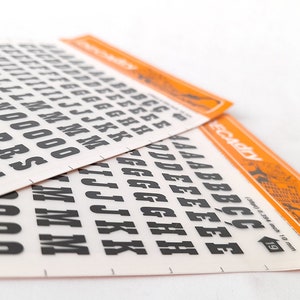 Vintage Set of Two Instant Rub on Letter Transfers From Decadry ...