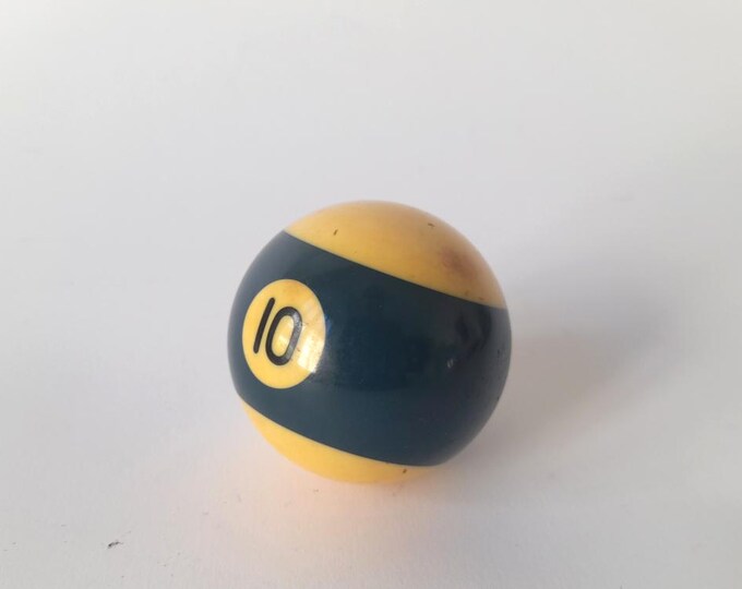 Vintage Billiard Ball. Billiard Ball Number 10. Billiard Ball With Dark ...