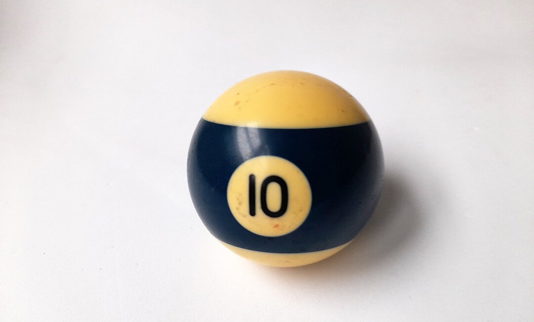 Vintage Billiard Ball. Billiard Ball Number 10. Billiard Ball - Etsy Israel