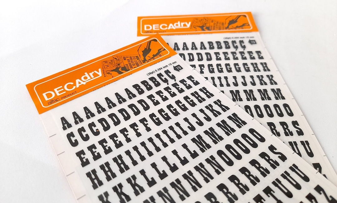 Vintage Set of Two Instant Rub on Letter Transfers From Decadry ...