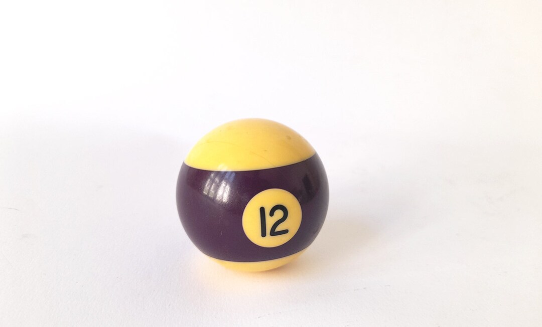 Vintage Billiard Ball. Billiard Ball Number 12. Billiard Ball With ...