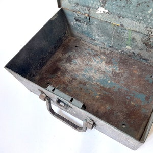 Vintage Rusty Metal Box With Handle, Decorative Storage - Etsy