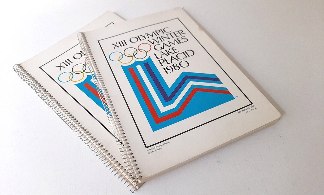 Vintage XIII Olympic Winter Games Lake Placid 1980 Cover A4 School ...