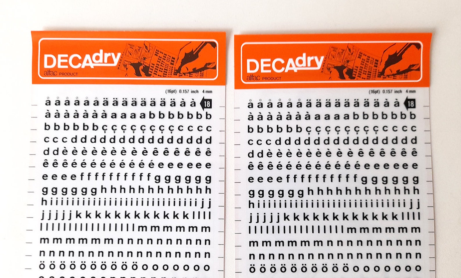 Vintage Set of Two Instant Rub on Letter Transfers From - Etsy