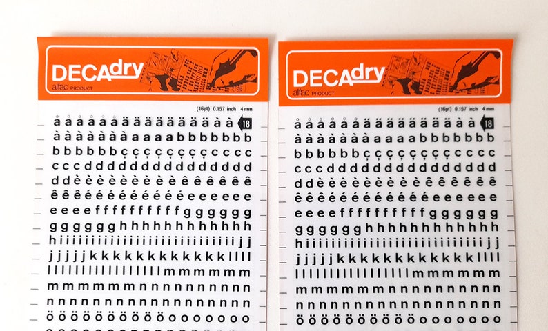 Vintage Set of Two Instant Rub on Letter Transfers From - Etsy