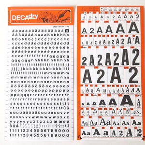 Vintage Set of Two Instant Rub on Letter Transfers From Decadry ...