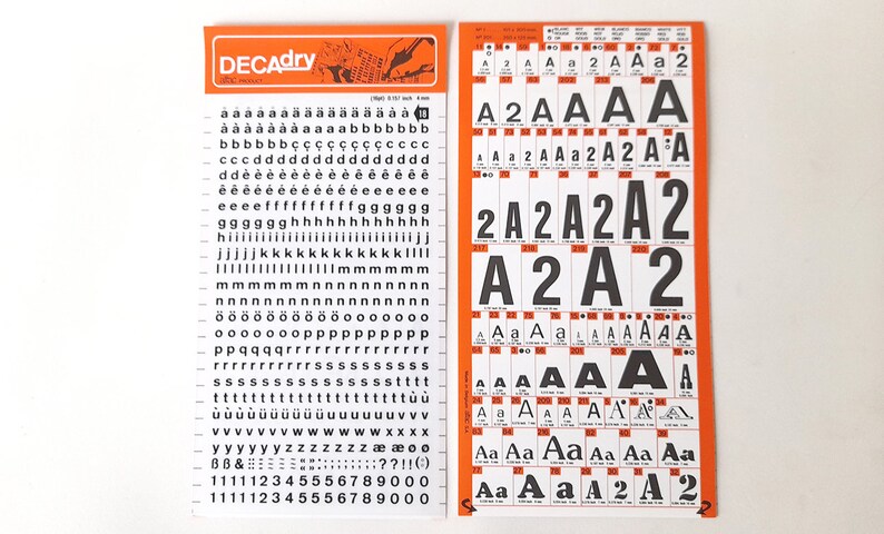 Vintage Set of Two Instant Rub on Letter Transfers From - Etsy