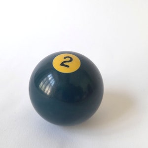 Vintage Teal Blue Billiard Ball. Vintage Billiard Ball Number 2. Teal ...