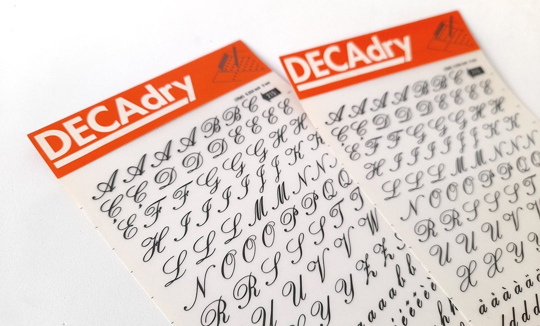 Vintage Set of Two Instant Rub on Letter Transfers From Decadry ...