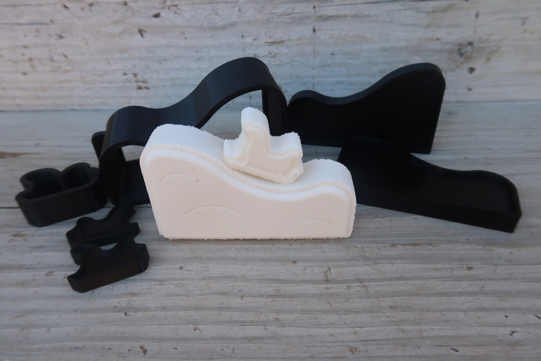 Snow Hill With Sleigh Bath Bomb Mold - Etsy