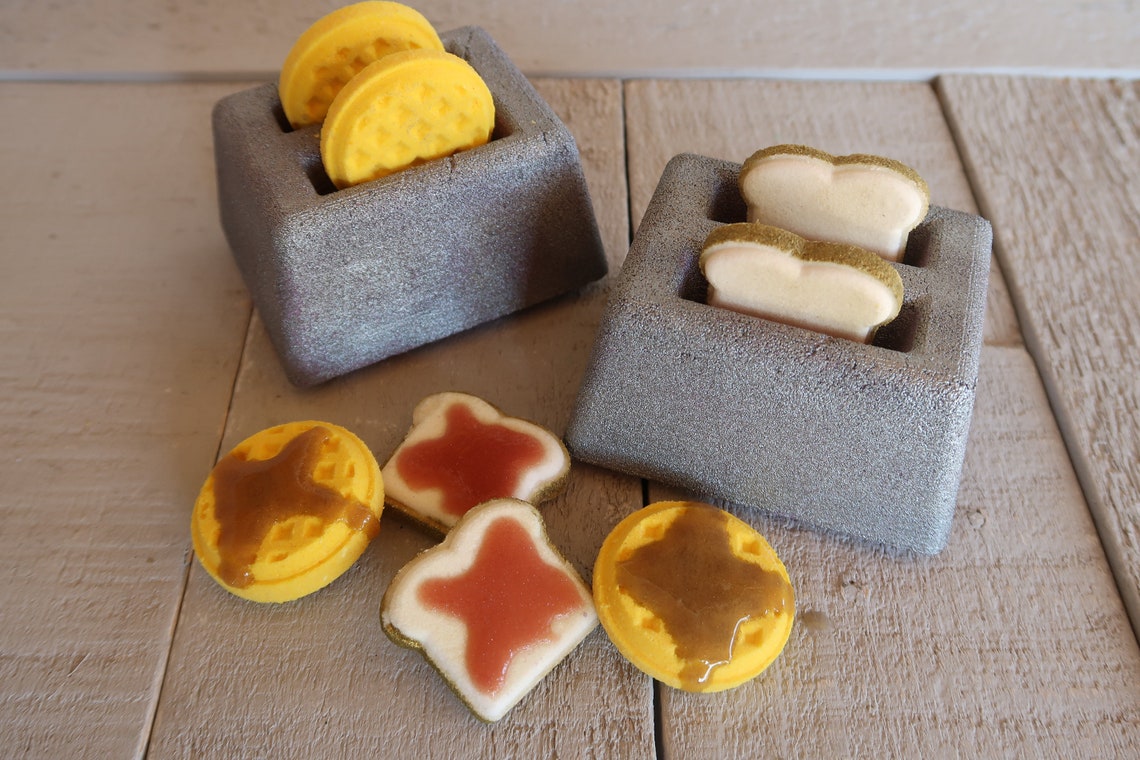 Toaster Bath Bomb Set With Toast and Waffle - Etsy
