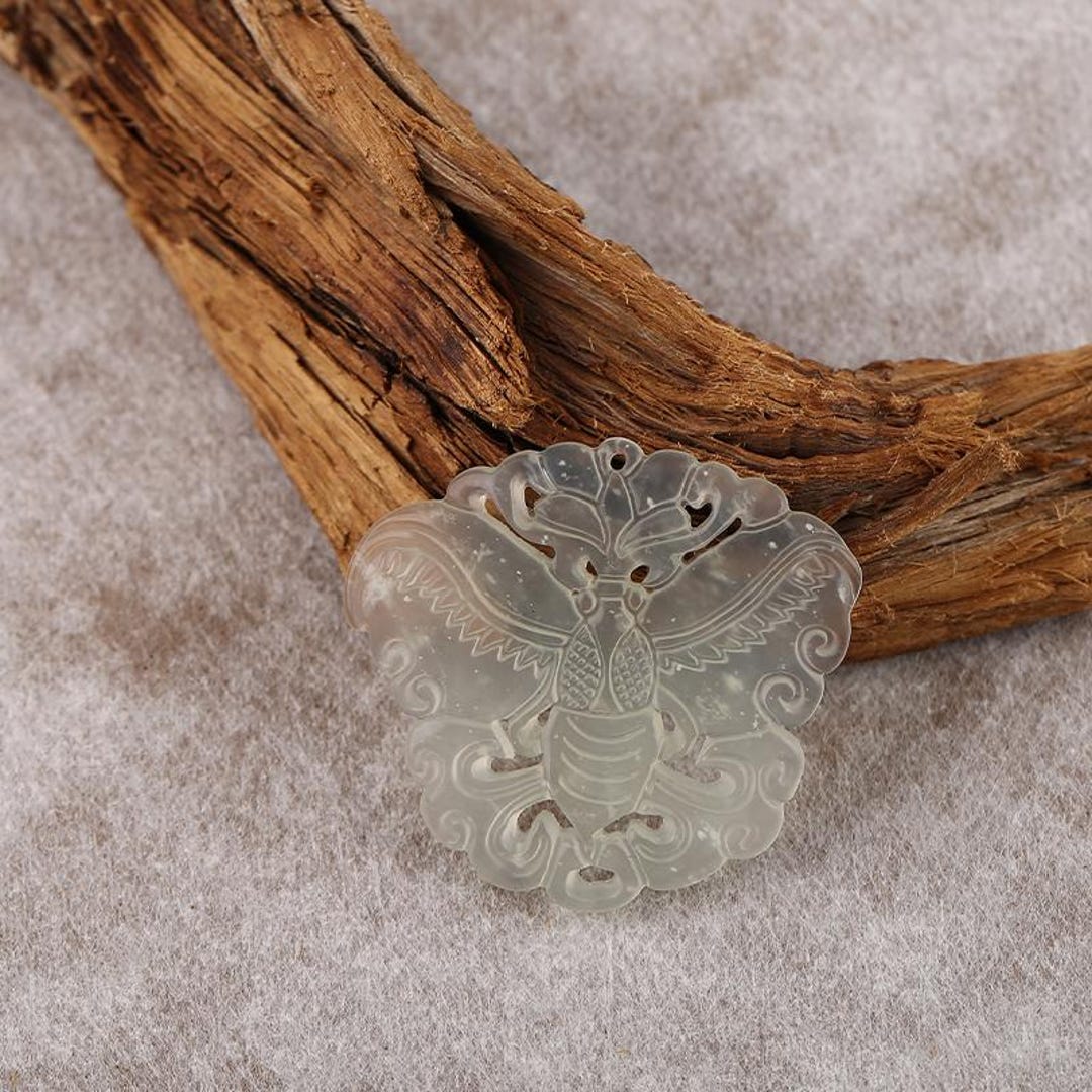 Hand-carved Nephrite Jade Phoenix Pendant: Mythical Bird Necklace - Etsy