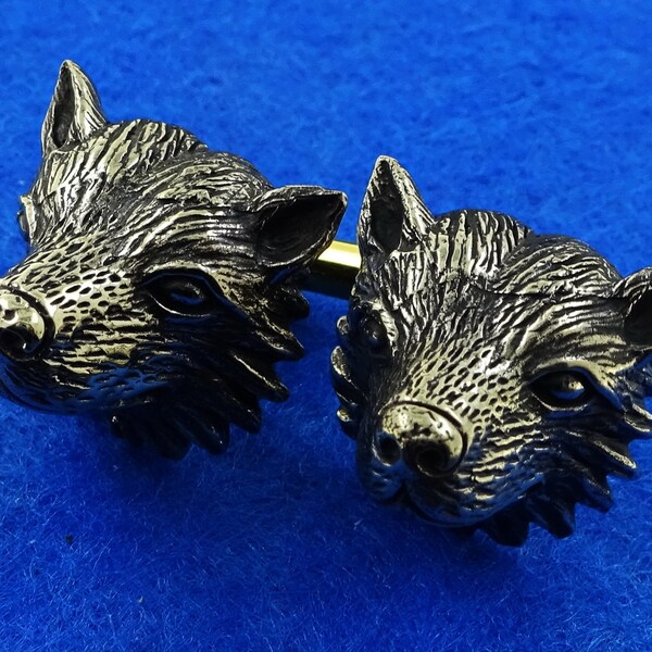 Wolf Cufflinks - Etsy