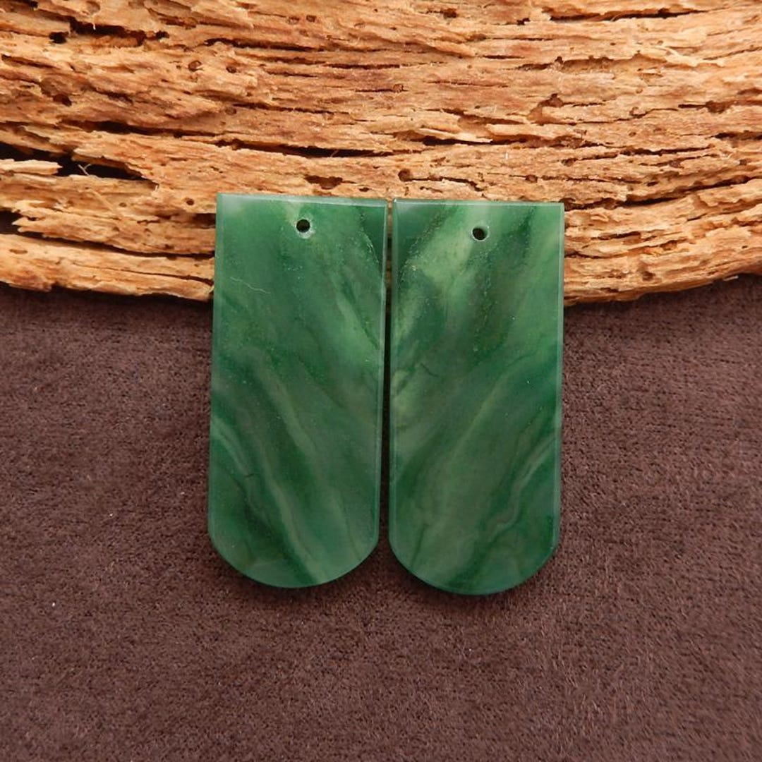 New Natural African Jade U Shaped Gemstone Earring, Natural Stone ...