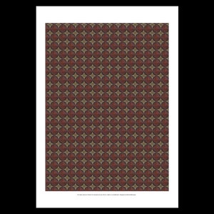 Vintage Victorian 1:12 Scale Encaustic Tile Floor Miniature Red Gold ...