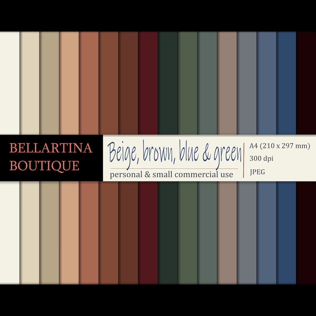 Solid Colors A4 Printable Craft Paper Digital Scrapbooking Commercial ...