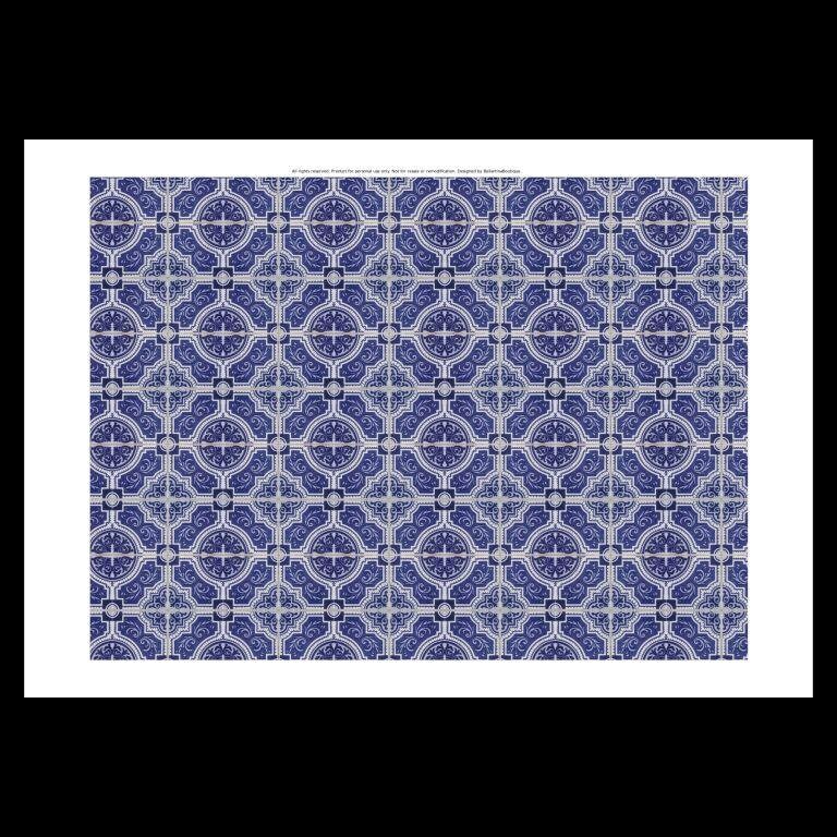 Blue Wallpaper Tiles Digital Instant Download Printable Azulejos ...