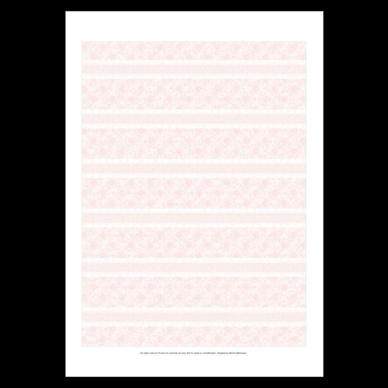 Pink Shabby Chic Wallpaper Digital Download Printable Dollhouse ...