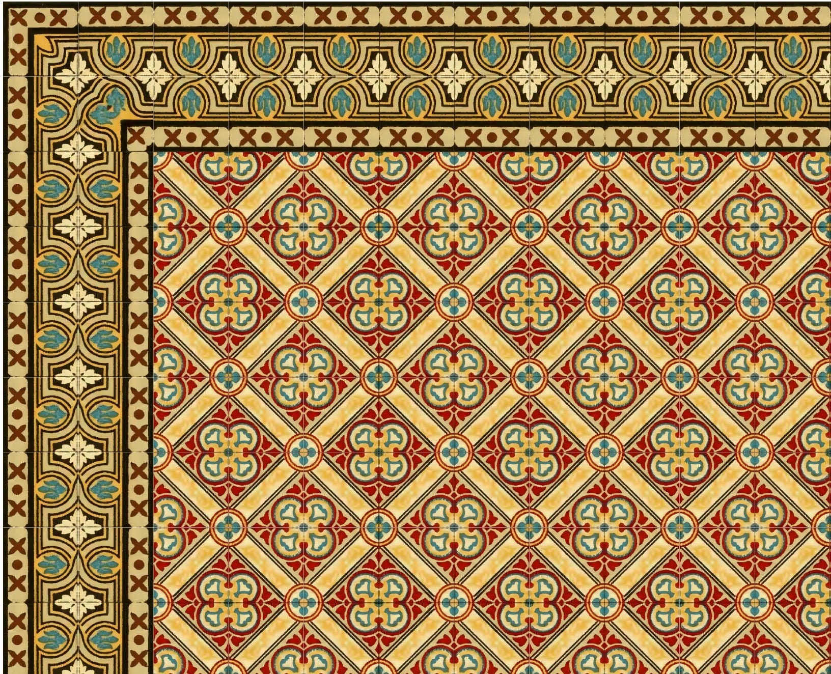 Victorian Wallpaper Pattern Tile