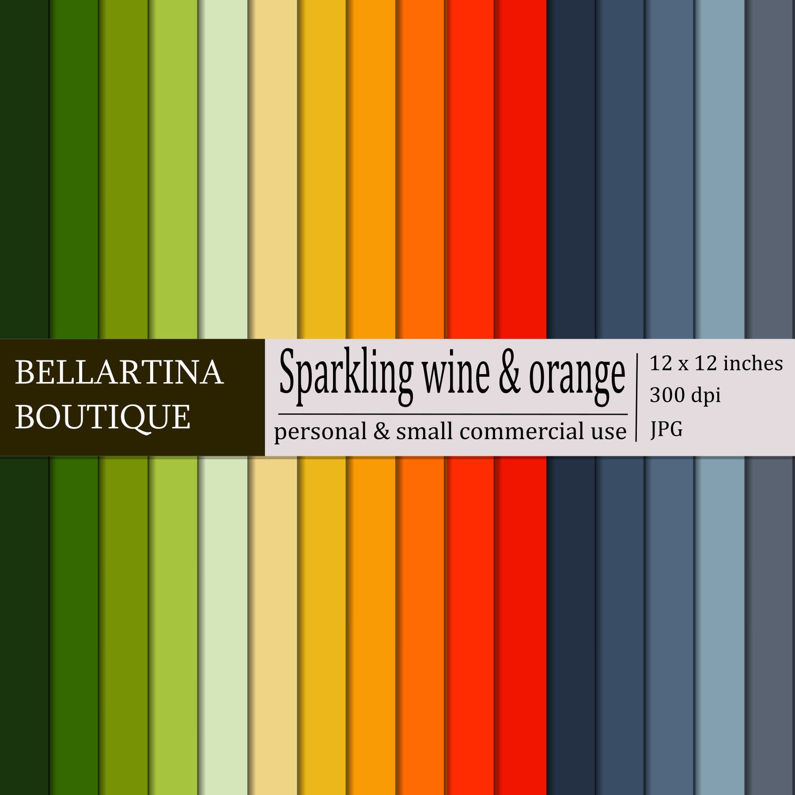 Digital Paper 12x12 Plain Solid Green Yellow Orange Red Blue - Etsy