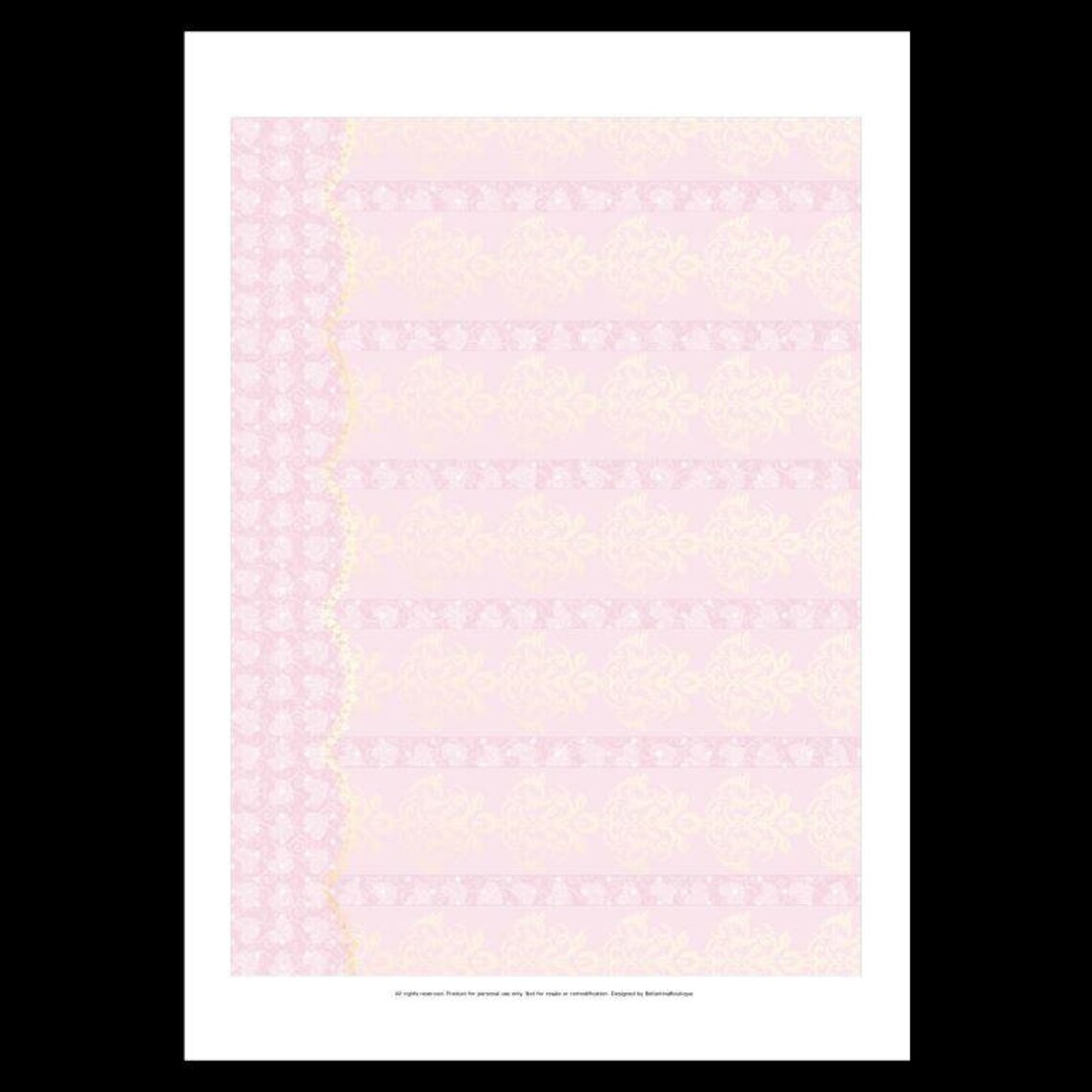 Pink Golden Shabby Chic Wallpaper Digital Instant Download Printable ...