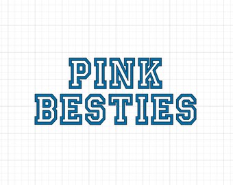 VS Pink Cursive Inspired Iron On Vinyl Decal Heat Transfer