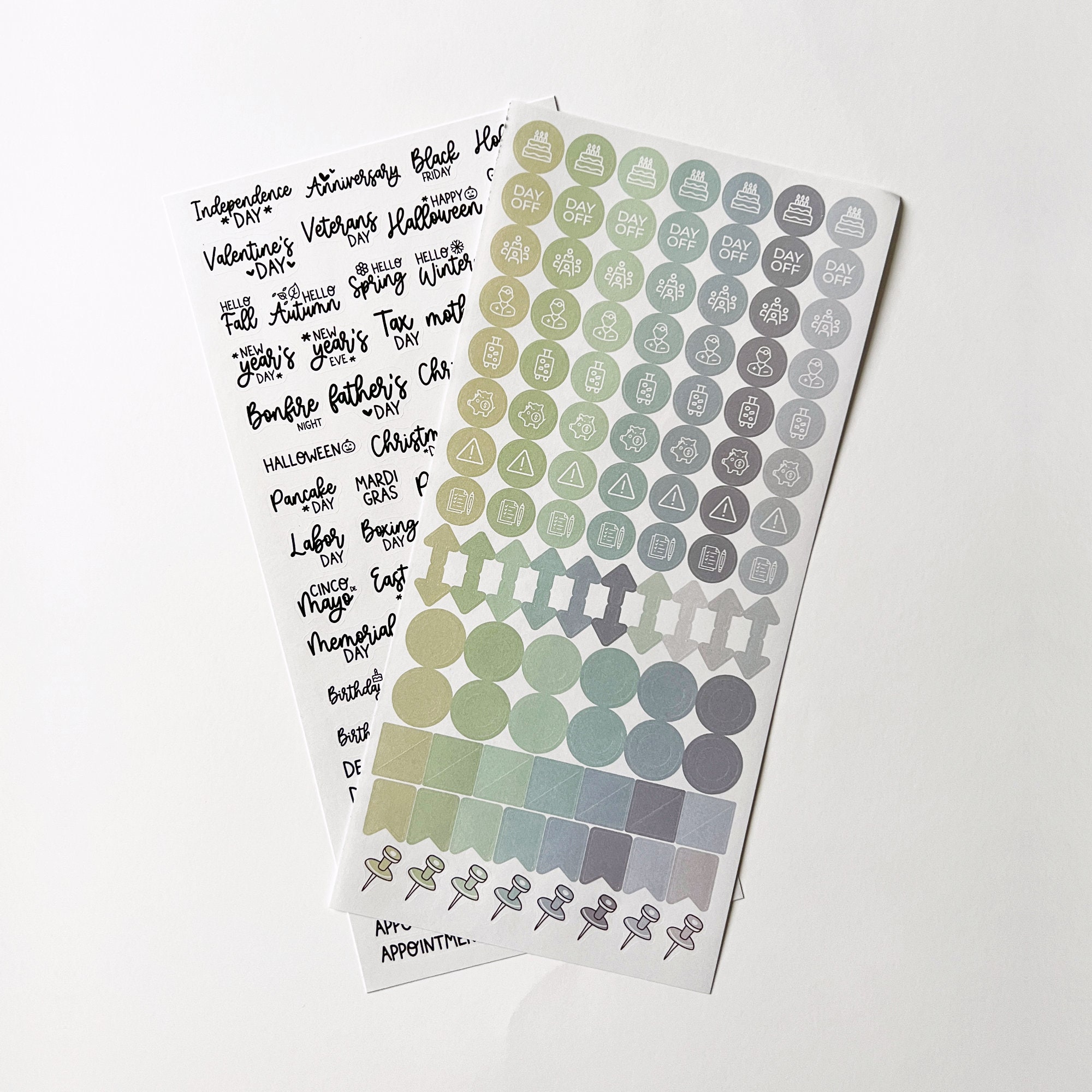 Stickers for Wall Planner, Calendar Days Stickers, UK Holiday Planner ...
