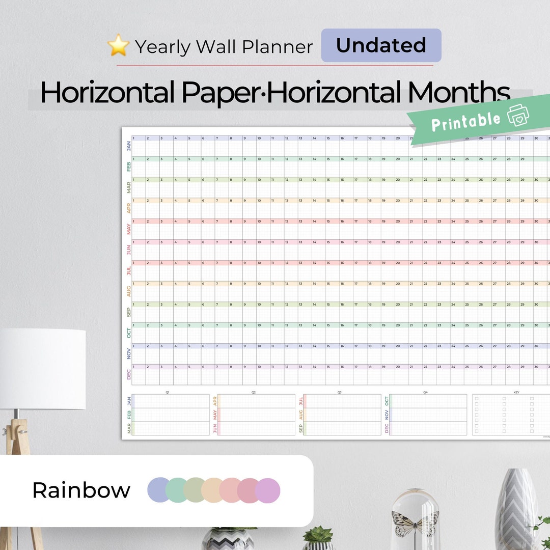 Wall Calendar Undated, Perpetual Calendar, Office Calendar, Large Wall ...