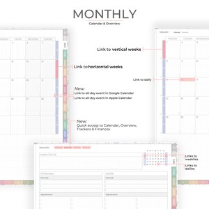 2024 Digital Planner Bundle, 2024 Digital Planner With Google Calendar ...