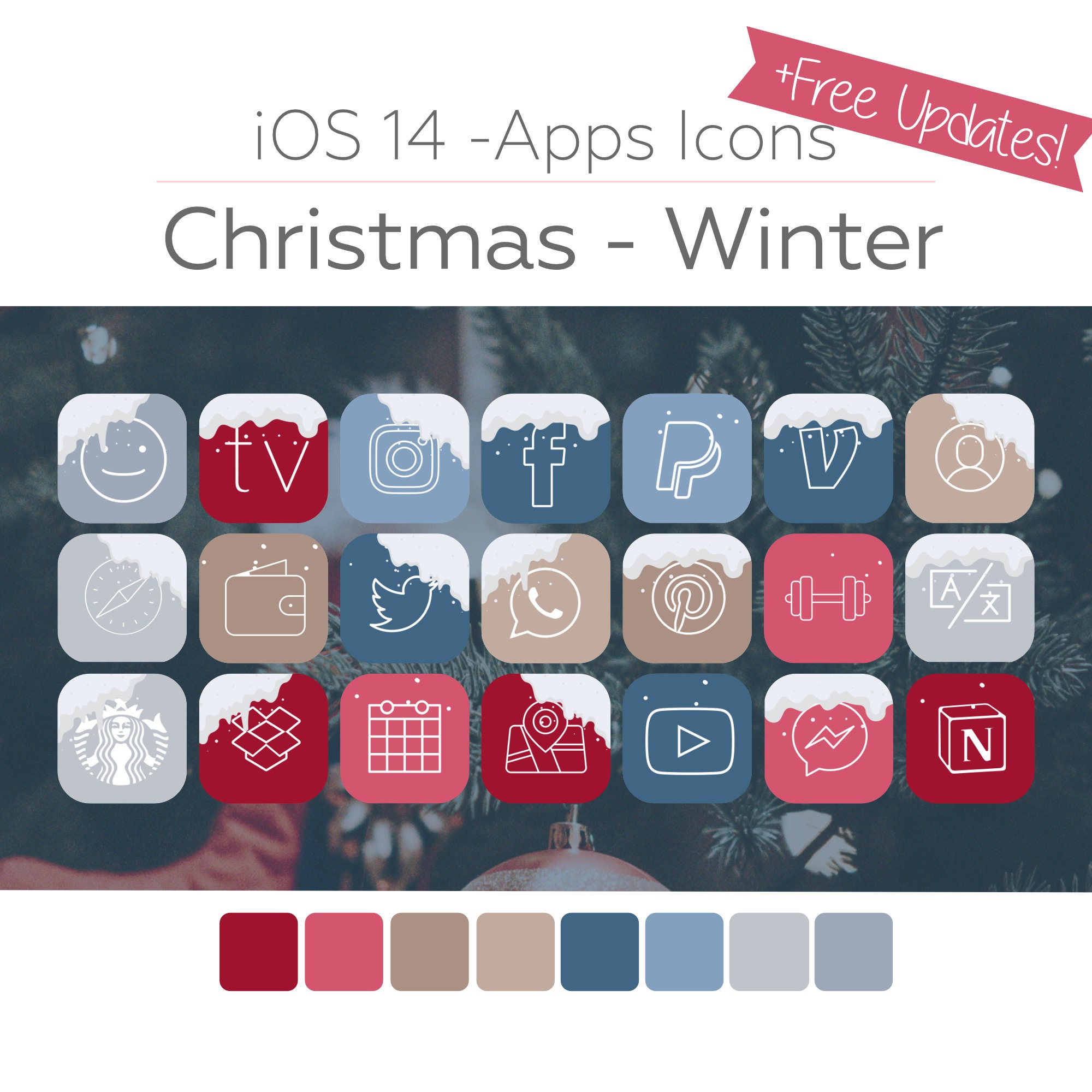 IOS14 Icons Fall & Winter Bundle Christmas Icons Winter | Etsy
