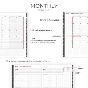 2025 Digital Planner With Google Calendar Links, 2025 Digital Agenda ...