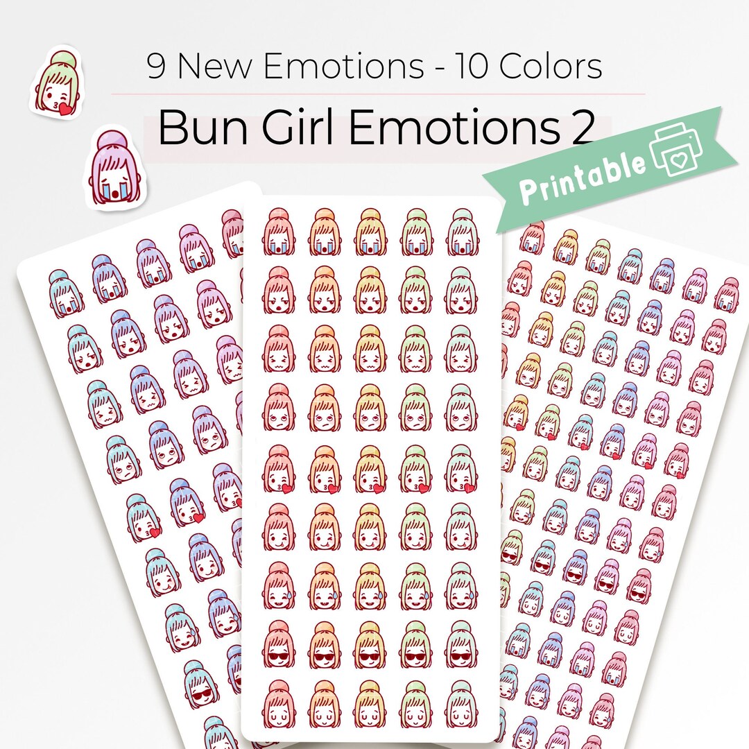 Planner Emojis, Emotion Stickers, Emoti Planner Stickers, Mood Stickers ...