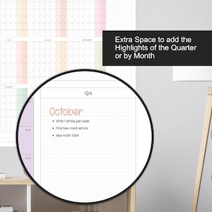 Undated Dry-wipe Calendar, Perpetual Wall Calenda, Wall Calendar Dry ...