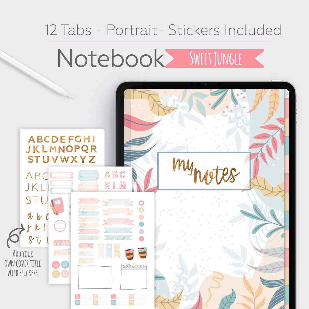 Digital Bullet Journal, Goodnotes Notebook, iPad Notebook, Digital ...