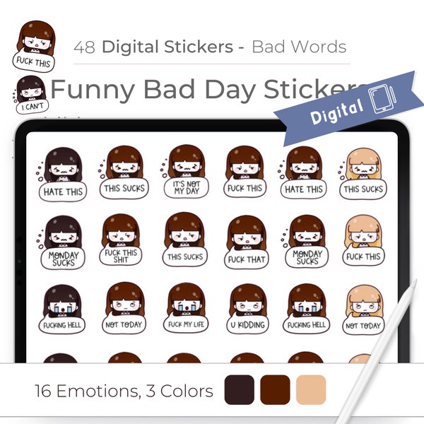 Bad Day Stickers - Etsy
