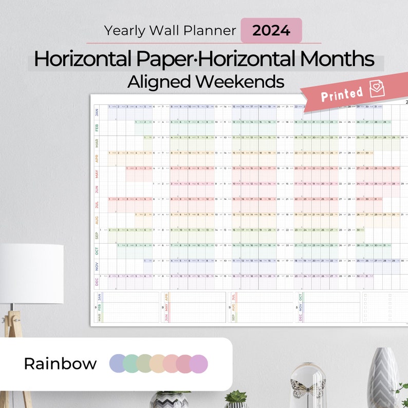 Large Wall Calendar 2024, Office Wall Calendar, Year at a Glance ...