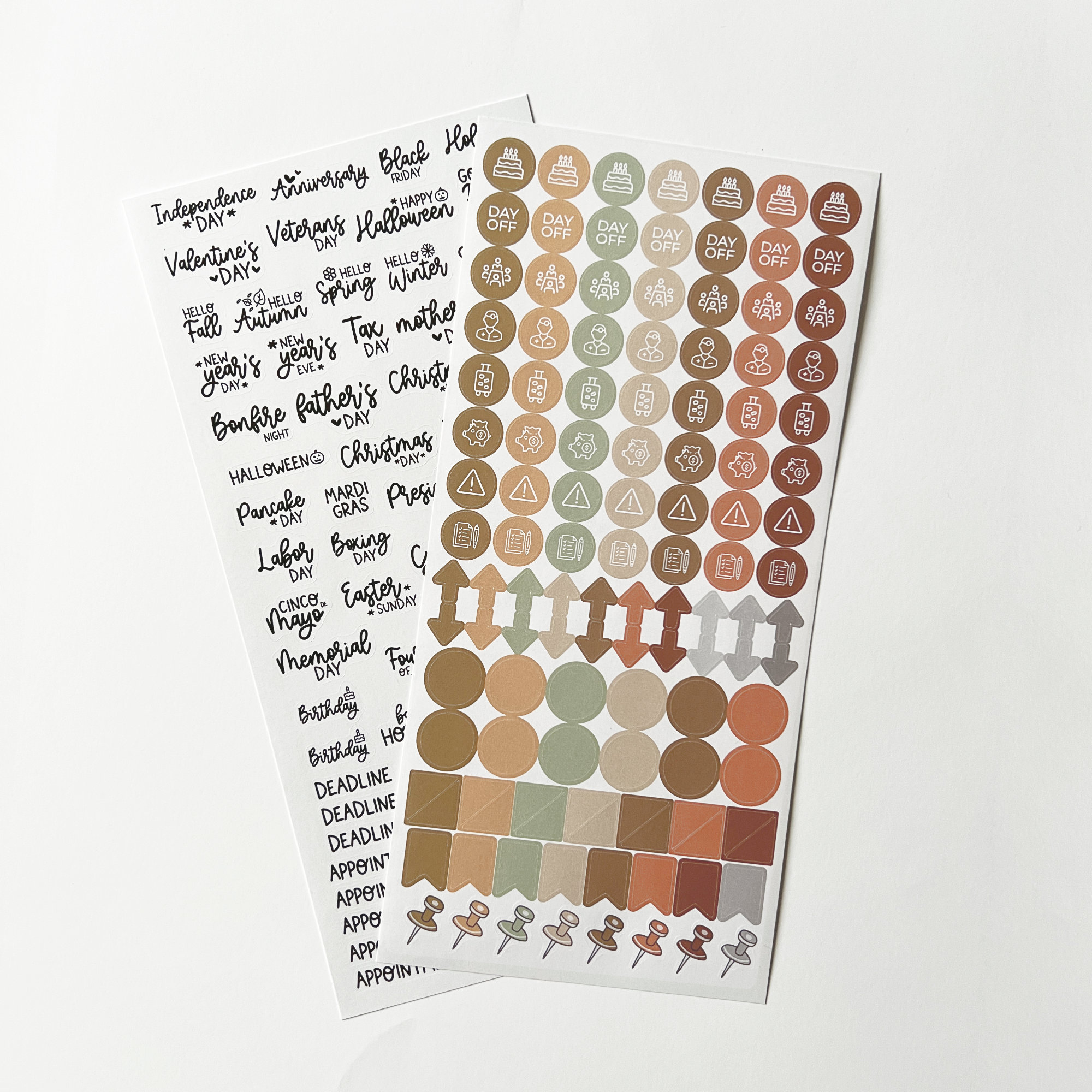 Stickers for Wall Planner, Calendar Days Stickers, UK Holiday Planner ...