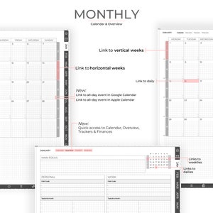2024 Digital Planner With Google Calendar Links, 2024 Digital Planner ...